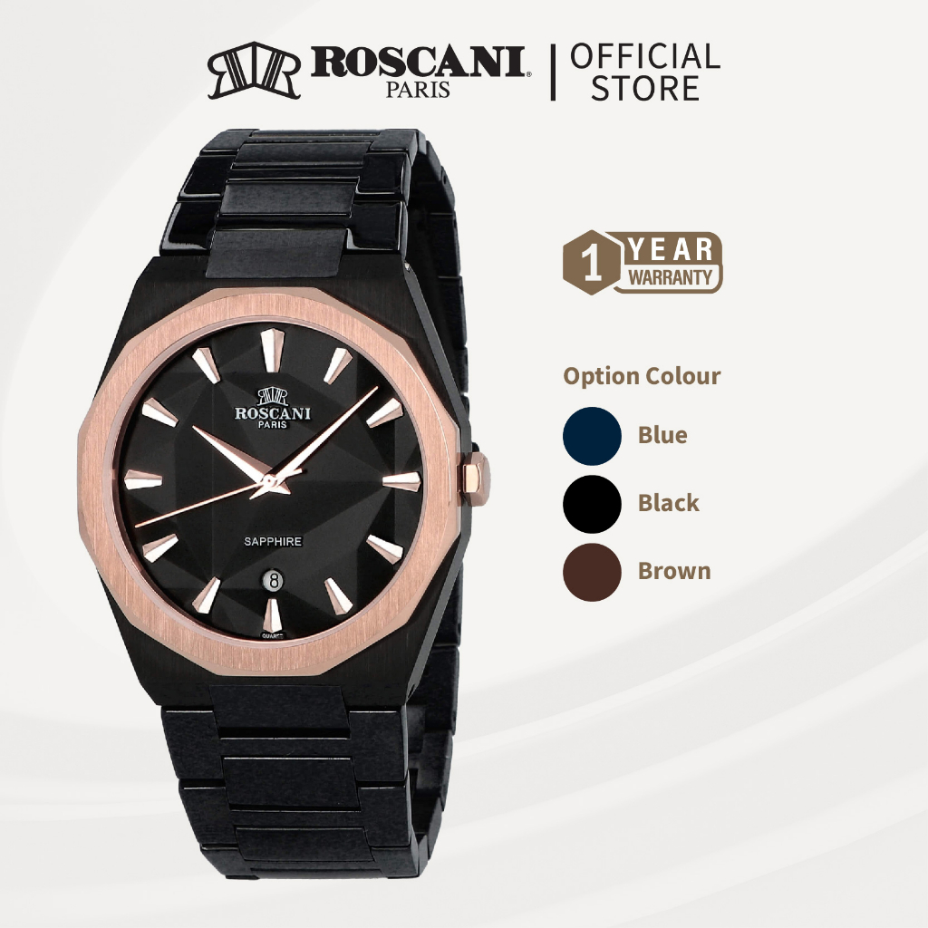 Roscani Revolt Edge 451 (Textured Edge Dial + Raise Indices) Bracelet ...
