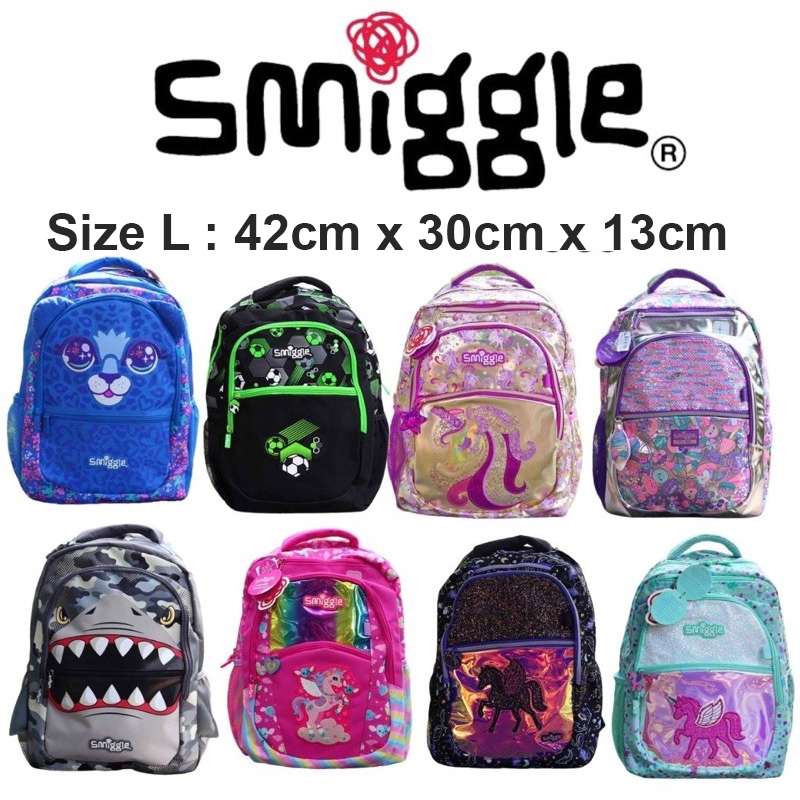 SMIGGLE School Bag Original Smiggle Backpack Beg Sekolah Beg Sandang Beg Cute Comel Size L 42cm ...