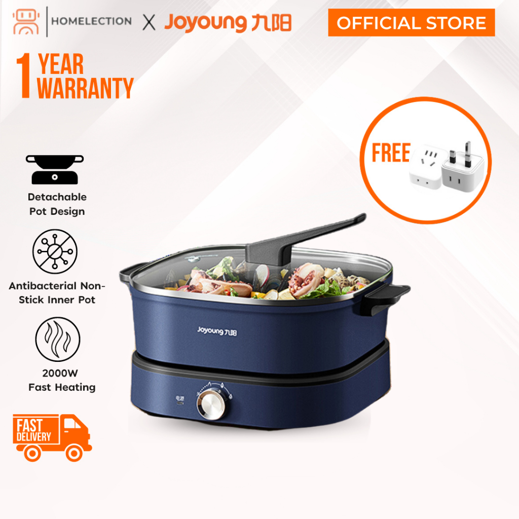 Joyoung 6L Multifunction Electric Cooker Detachable Dual Side Steamboat ...