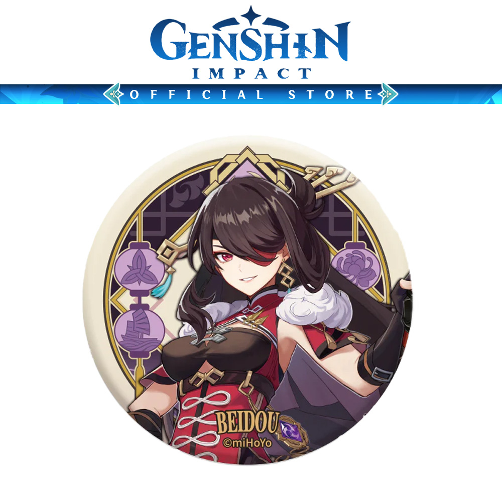 miHoYo Genshin Impact Character Badge Liyue Series - Beidou | Shopee ...
