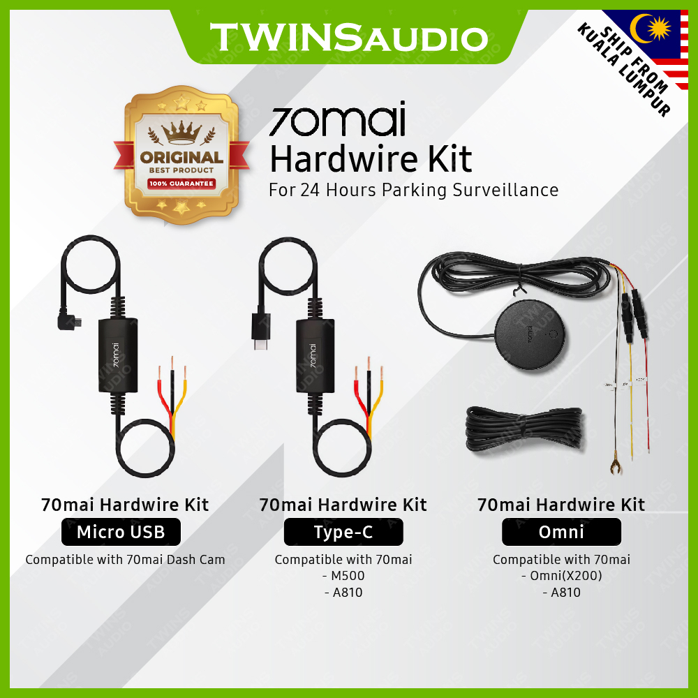 70mai Hardwire Kit Hard Wire Fuse Kit Car | Shopee Malaysia