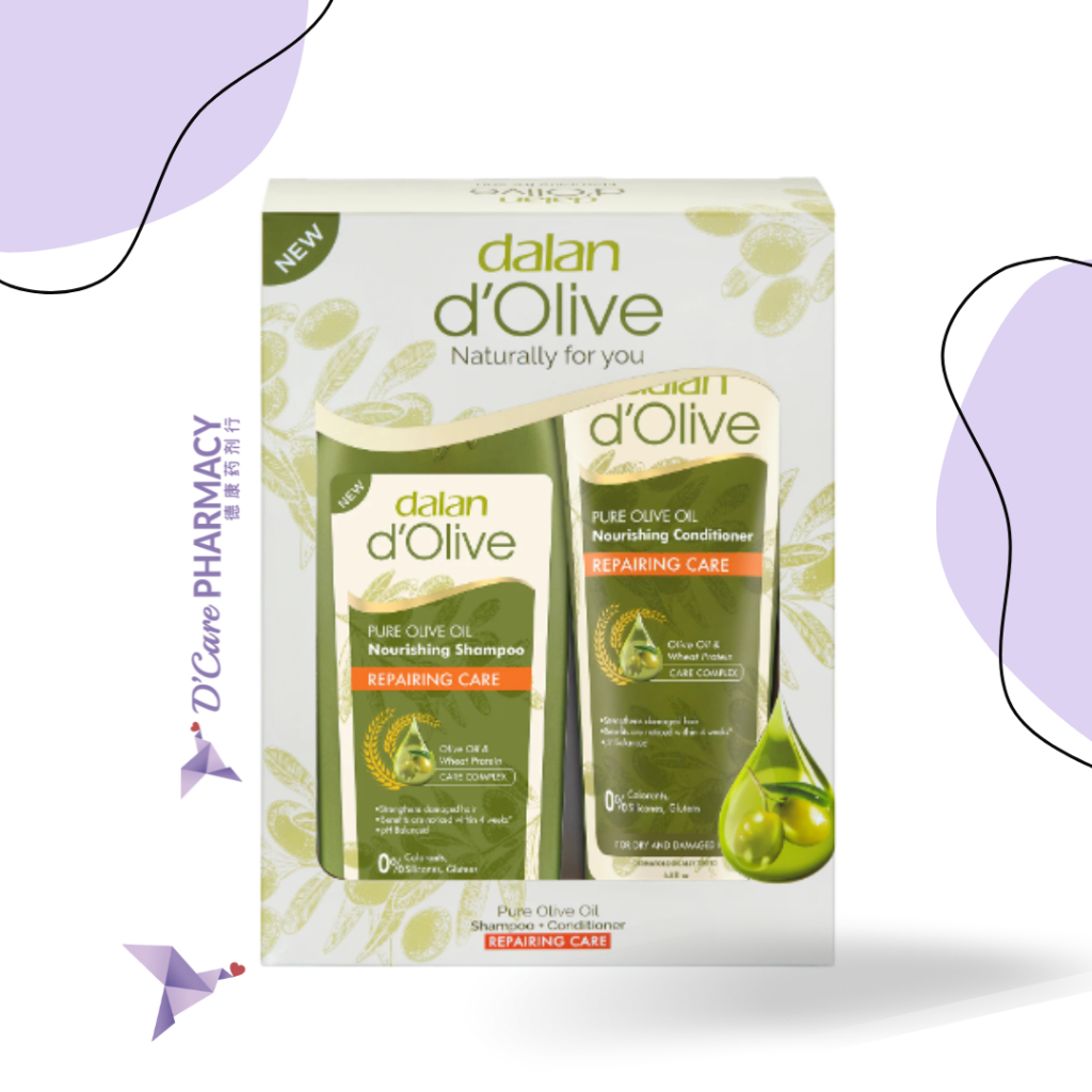 DALAN OLIVE OIL REPAIRING SET ( SHAMPOO 400ML + CONDITIONER 200ML ...