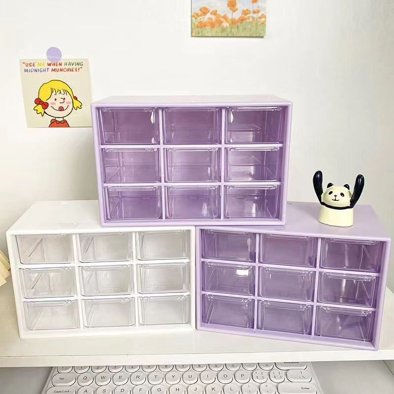 9 Slot Drawers Storage Box 9 Grid Drawer box Desk Organizer for ...