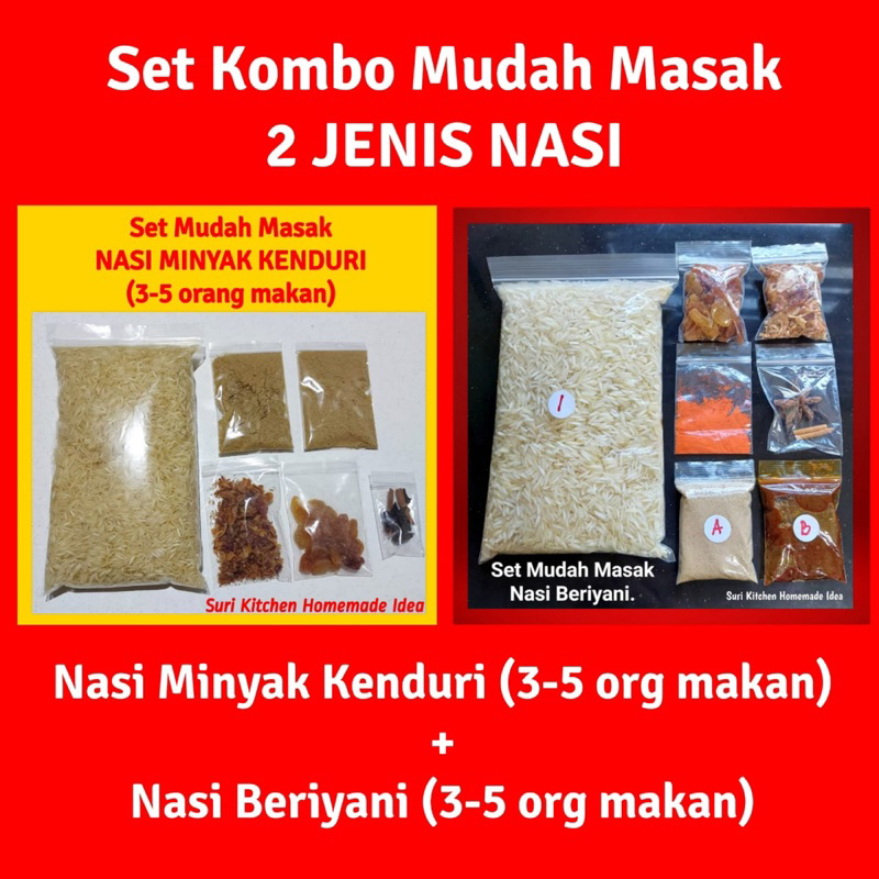 SET KOMBO (Set Beriani dan Nasi Minyak) | Shopee Malaysia
