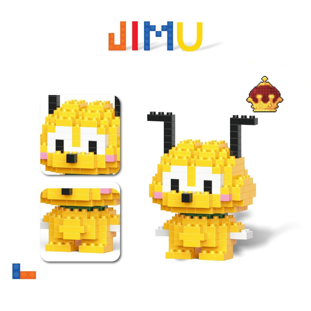 JIMU Tiny Block Series W2601-9 Cute Cartoon Gooofi Dog Building Block ...