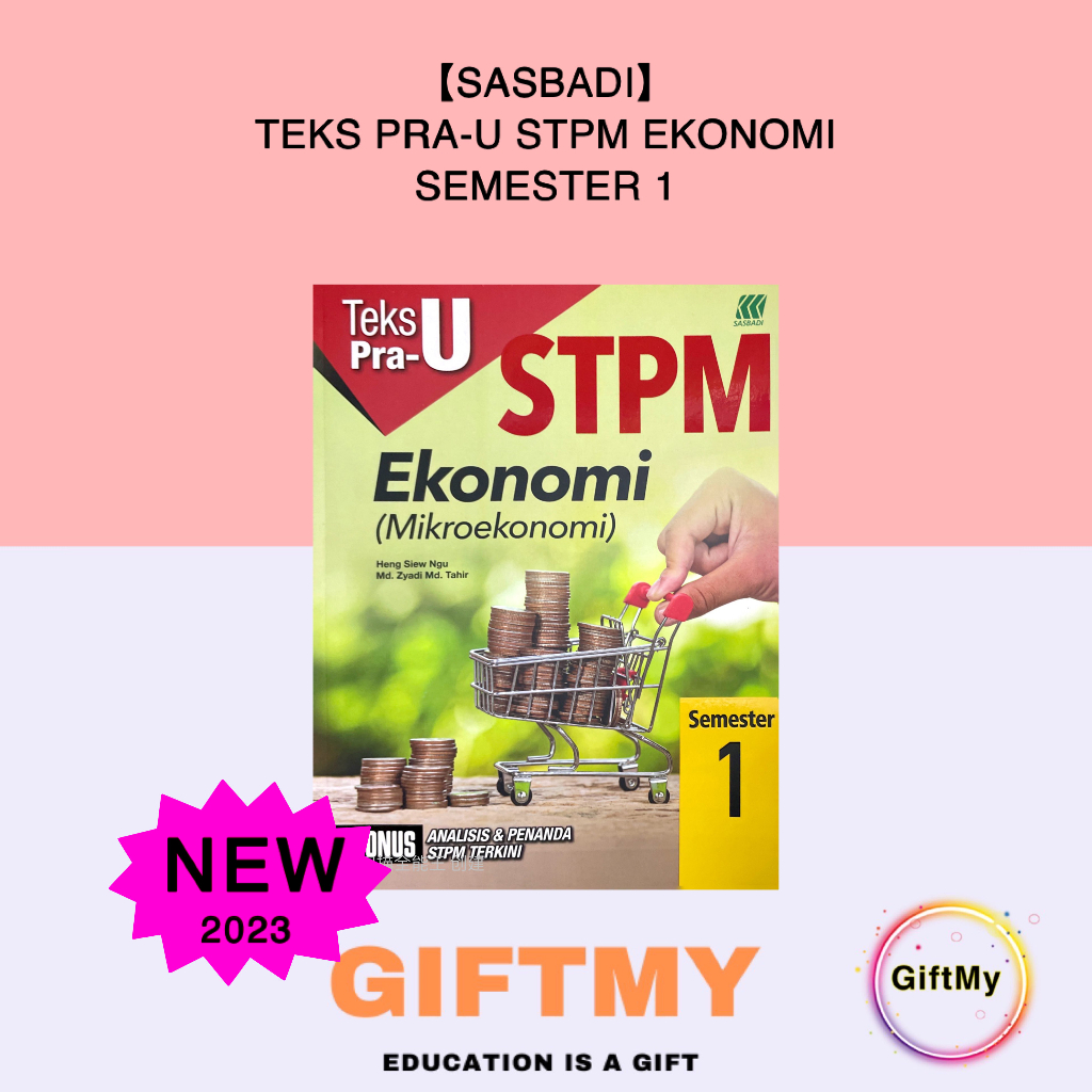 【Sasbadi】Buku Rujukan: Teks Pra-U STPM Semester 1 Ekonomi (Mikroekonomi) Edisi 2023 | Shopee ...