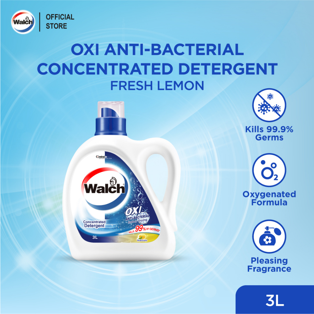 Walch OXI Clean Anti-Bacterial Concentrated Detergent Fresh Lemon (3L ...