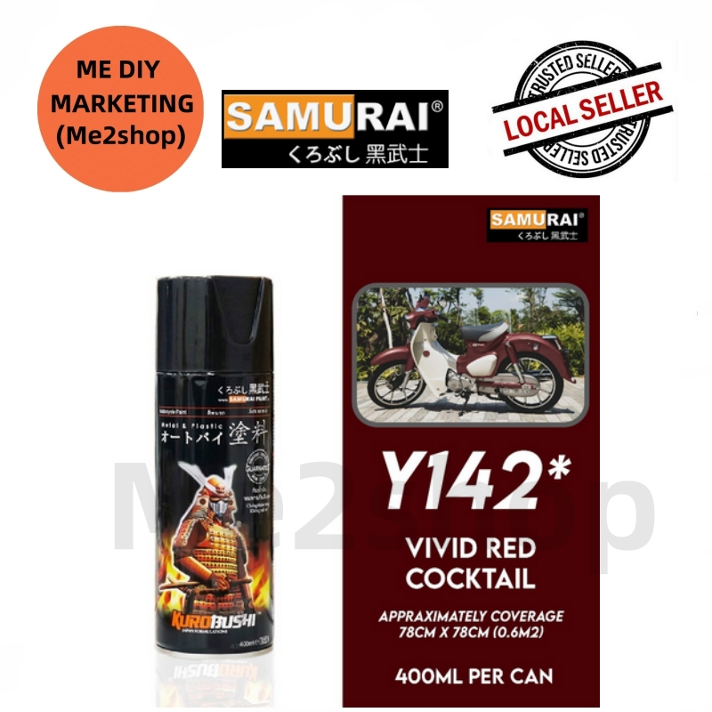 Y142* VIVID RED COCKTAIL~SAMURAI SPRAY PAINT MOTORCYCLE~YAMAHA COLOURS ...