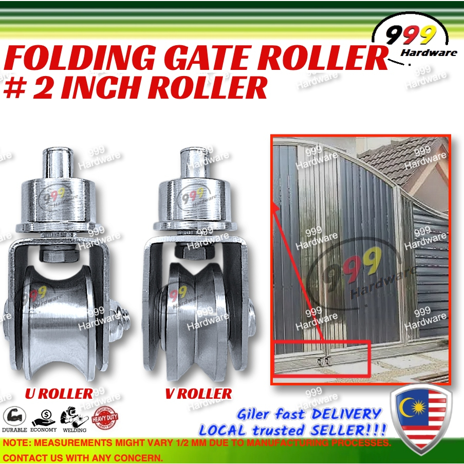 999 U / V FOLDING GATE BEARING SET [2 INCH] / WELDING WROUGHT IRON GATE ...