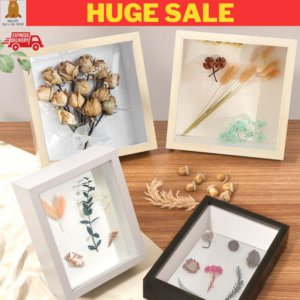 🔥READY STOCK🔥Hollow Frame 3D Wooden Frame For DIY, Photo, Wedding Photo ...