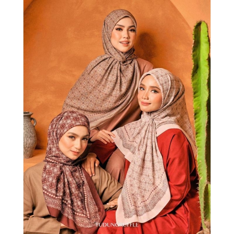 Square Cotton Voile by Tudung Ruffle Original 100% | Shopee Malaysia