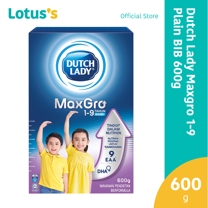 Dutch Lady Maxgro 1-9 Plain BIB 600g | Shopee Malaysia