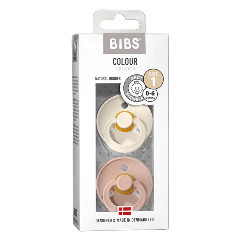 Bibs Color Pacifier (Original) Two Pack Pacifiers Latex Made In Denmark ...
