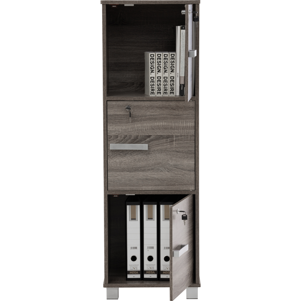NAOMI Sonoma Dark 3 Door Locker Cabinet Locker File Cabinet Office ...