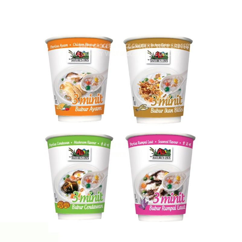 Nature's Own 3 Minutes Porridge 40g (Anchovy / Chicken / Mushroom ...