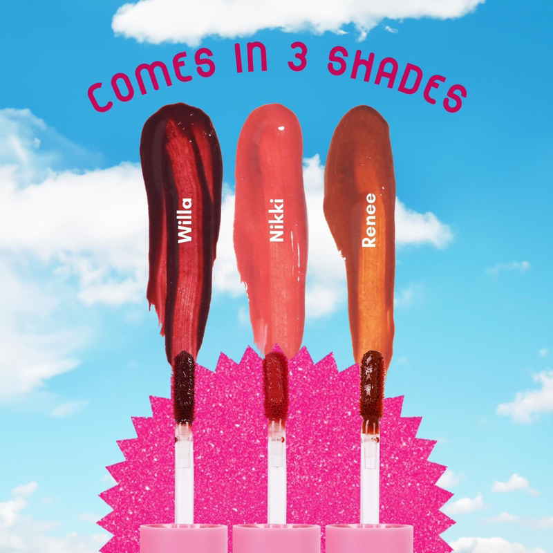 Kamelia Cosmetics Aqua Lip Tint Lana Cleo Kaia Willa Nikki Renee 3ml ...