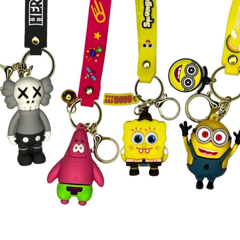 Premium Cartoon Keychain - Kaws Patrick Star SpongeBob Minion - Gelang ...