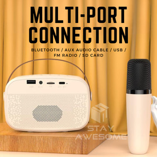 Mini Pink Speaker Bluetooth Bass Original Karaoke RGB Spiker Portable ...