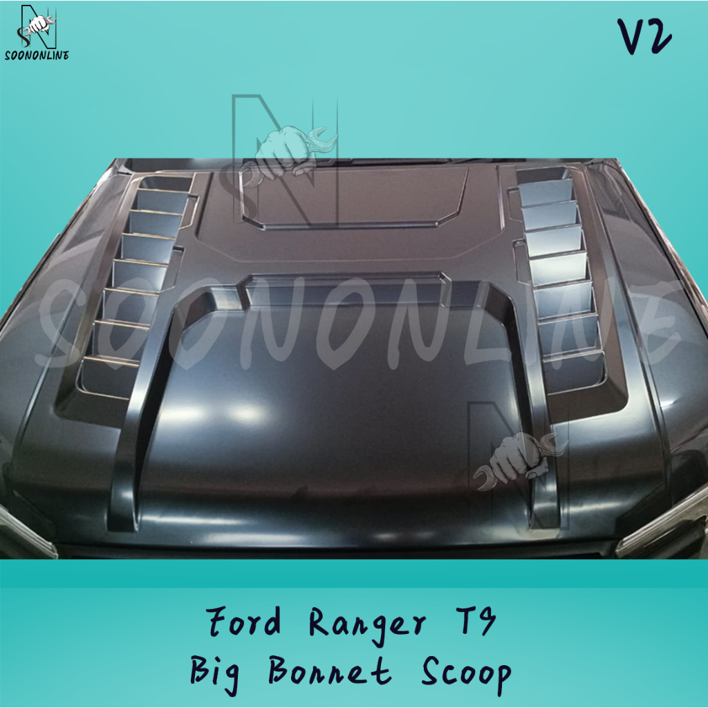 Ford Ranger T9 Bonnet Scoop big matt black ranger XLT wildtrak | Shopee ...