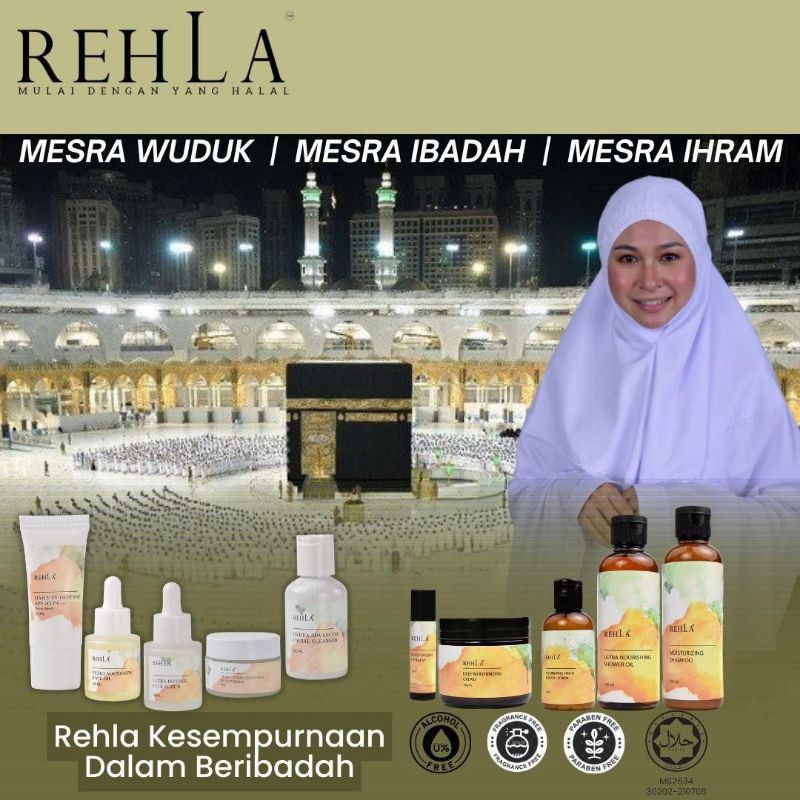 REHLA Body Care/Skin Care Set Mesra Ihram Haji umrah Harian (FREE POUCH ...