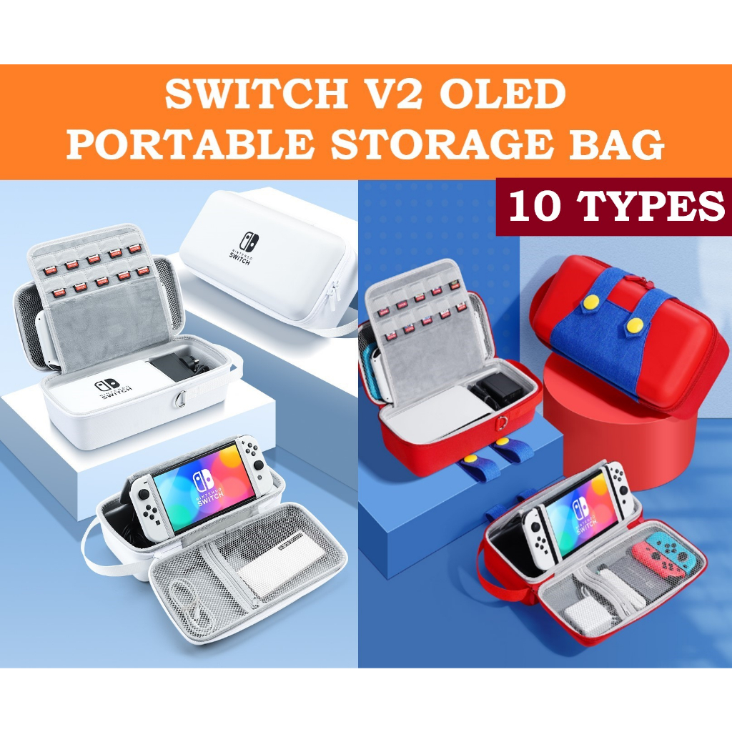 Nintendo Switch V2 OLED Portable Storage Bag Travel Bag Carrying Pouch ...