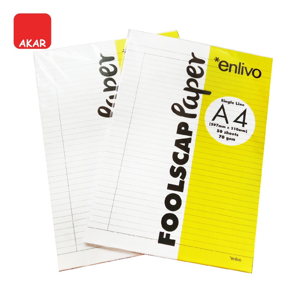 A4 size 2 holes Foolscap Paper (50 sheets) | Shopee Malaysia