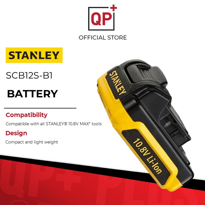 STANLEY BATTERY SCB12S-B1 10.8V/12V 1.5AH LI-ION FOR STANLEY 12V ...