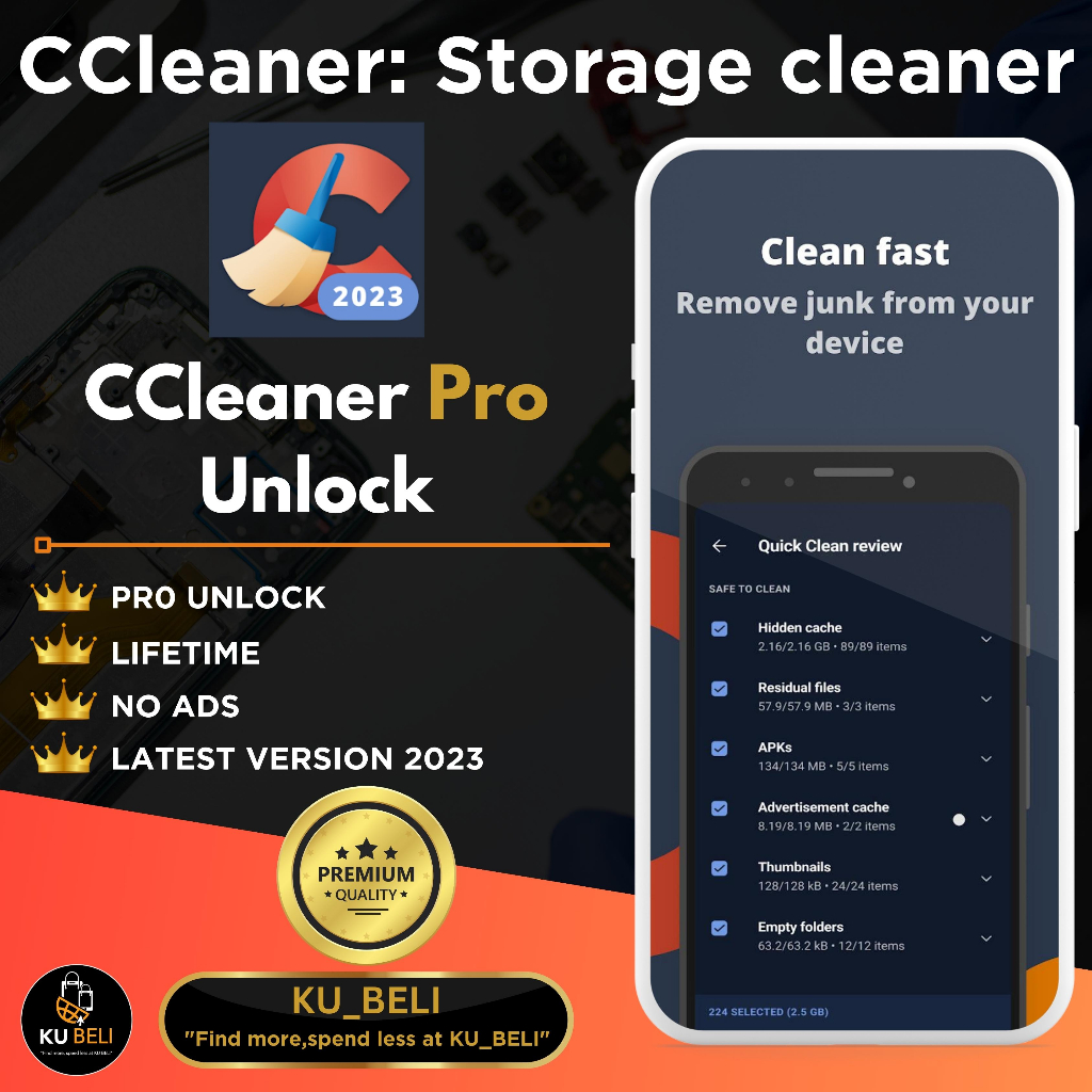 [📱ANDROID] CCleaner Pro 2023 APK for Android + MOD 💎 Pro Features Unlocked💎 | Shopee Malaysia