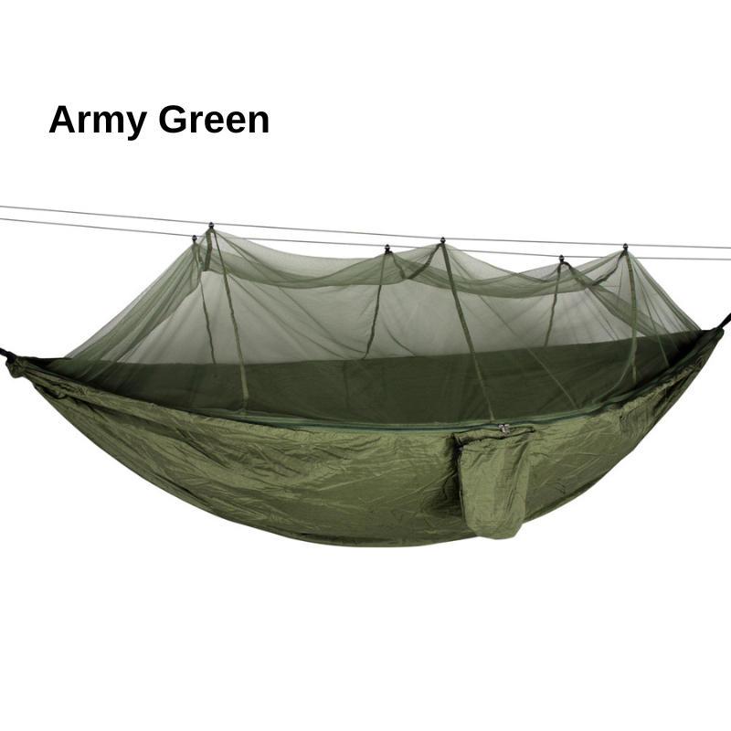 [Ready Stock] Outdoor Camping Parachute Double Hammock with Mosquito ...