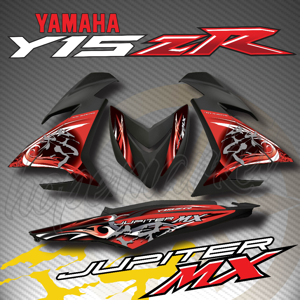 STRIPE MOTOR YAMAHA Y15ZR Y15 LC150 JUPITER MX KANJI 2ND EDITION CUSTOM ...