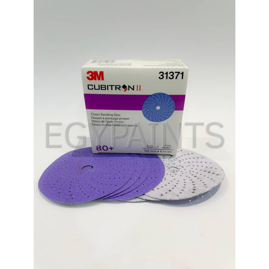 3M 31371 P80 PURPLE DISC 6 INCH Cubitron™ II Hookit™Clean Sanding ...