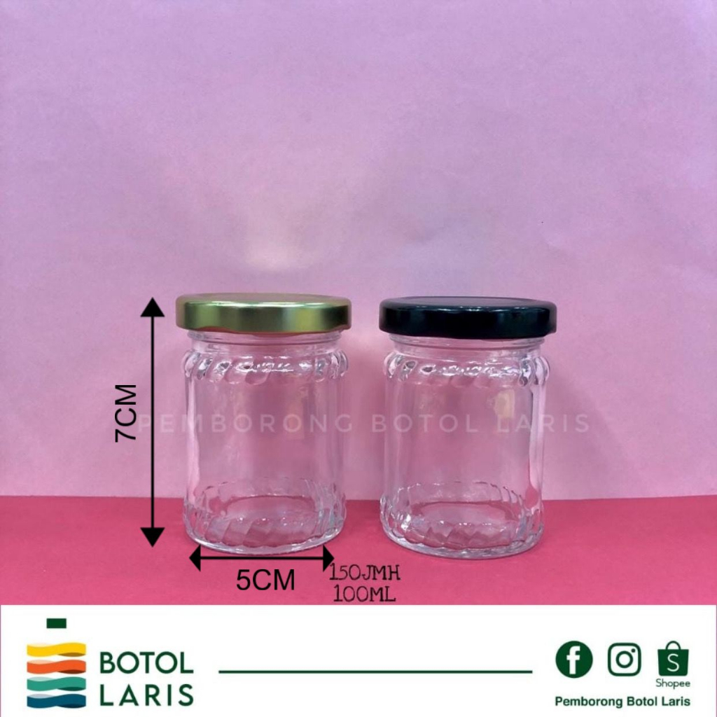 100ML JAR KACA UNTUK MADU | JEM | SAMBAL | GOODIES | Shopee Malaysia