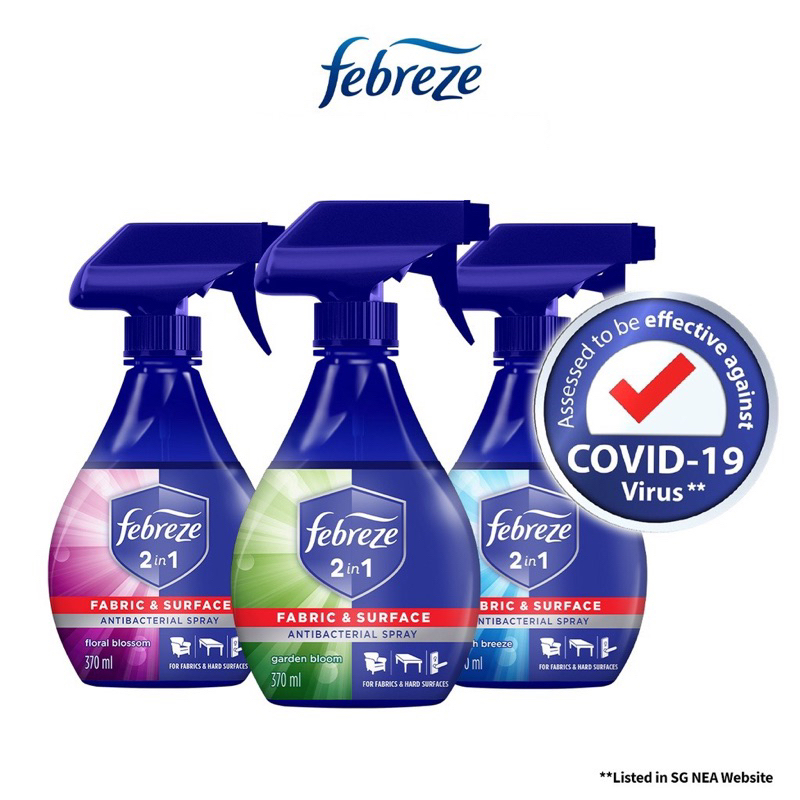 Febreze 2-in-1 Antibacterial Disinfectant Spray 370 ml | Shopee Malaysia