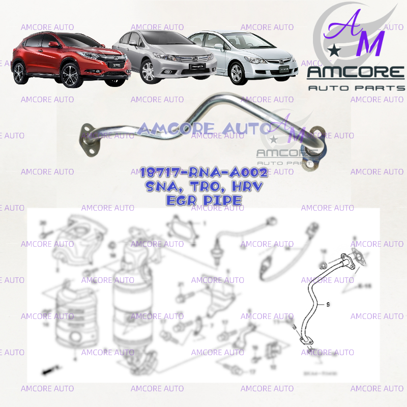 HONDA CIVIC FD / SNA , FB / TRO , HRV - EGR PIPE / EGR TUBE (18717-RNA ...