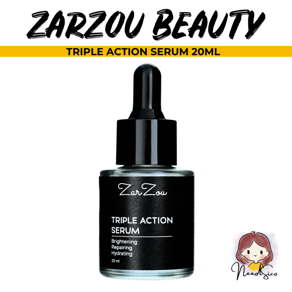 [NEW] ZARZOU TRIPLE ACTION SERUM 20ml | BRIGHTENING, REPAIRING, & HYDRATING | Shopee Malaysia