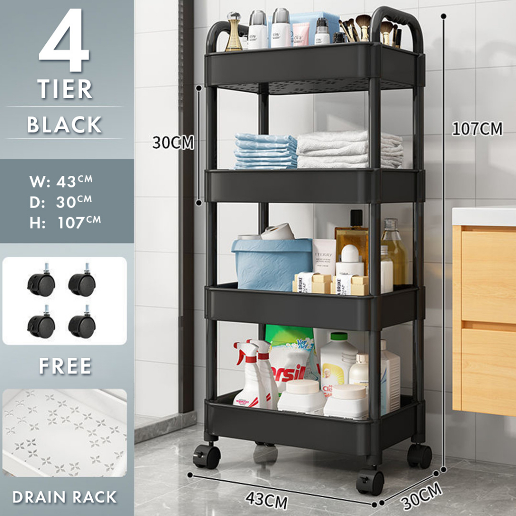 F&F: Trolley 3/4/5 Tier/ trolley rack/troli barang/troli beroda/trolley ...