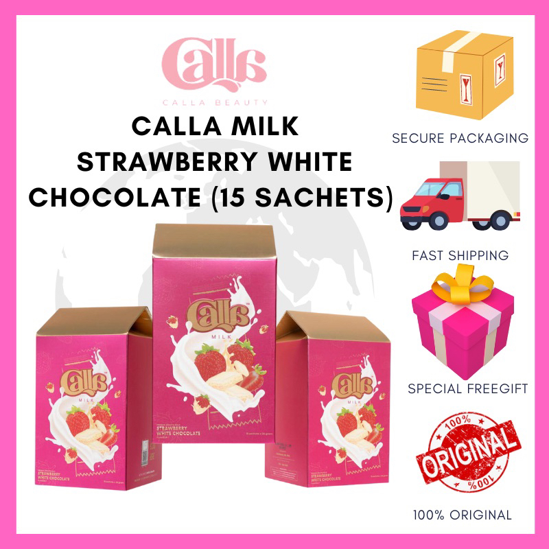 CALLA MILK STRAWBERRY WHITE CHOCOLATE (15 SACHETS) by Calla Beauty ...