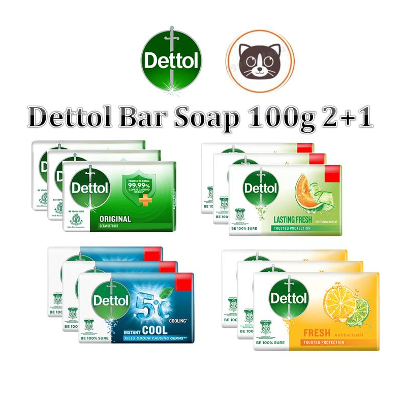 Dettol Bar Soap 100g (2+1) | Shopee Malaysia