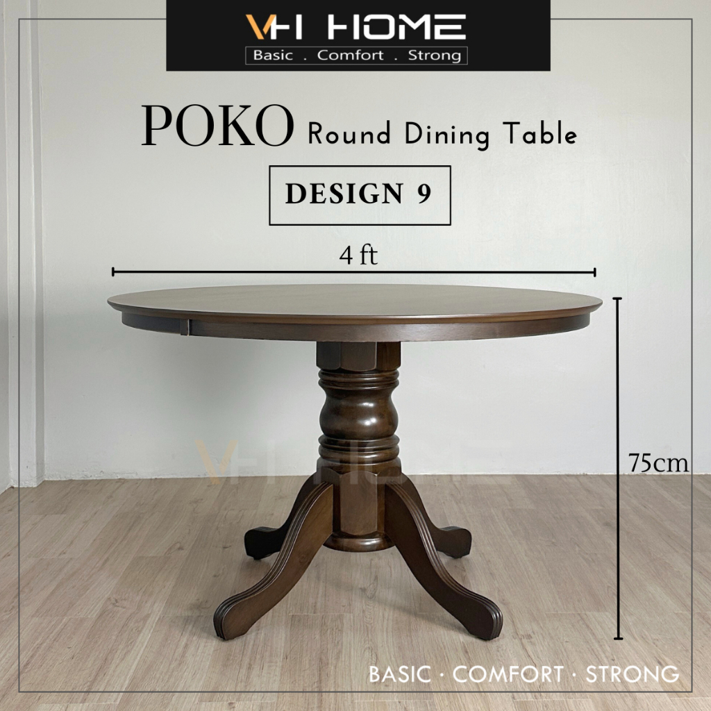 POKO Round Dining Table With Stools Special Modern Design Meja Makan ...