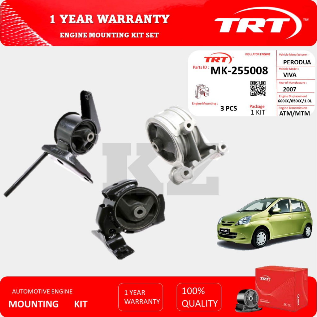 PERODUA VIVA 660 / 850 / 1.0 AUTO MANUAL ENGINE MOUNTING KIT TRT 1 SET ...