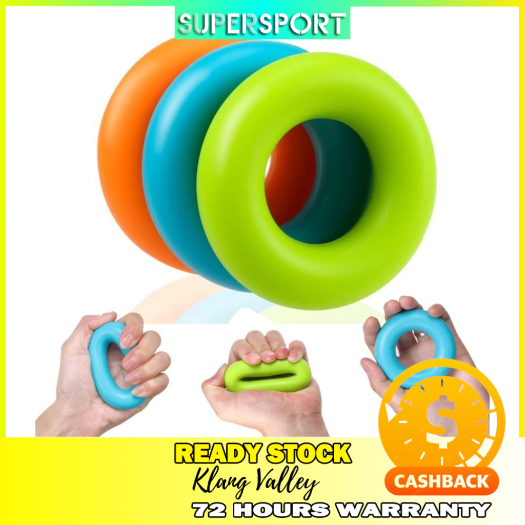 Silicone Hand Gripper Ring Muscle Power Training Rubber Wrist Finger ...