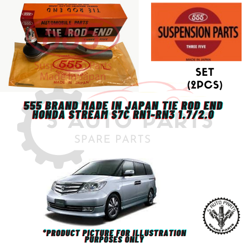 HONDA STREAM S7C RN1-RN3 1.7/2.0 555 BRAND MADE in JAPAN TIE ROD END ...