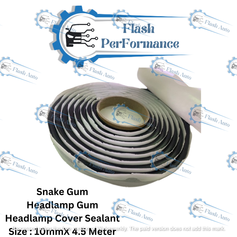 Snake Gum / Headlamp Gum / Headlamp Cover Sealant (4.5Meter)（Black ...