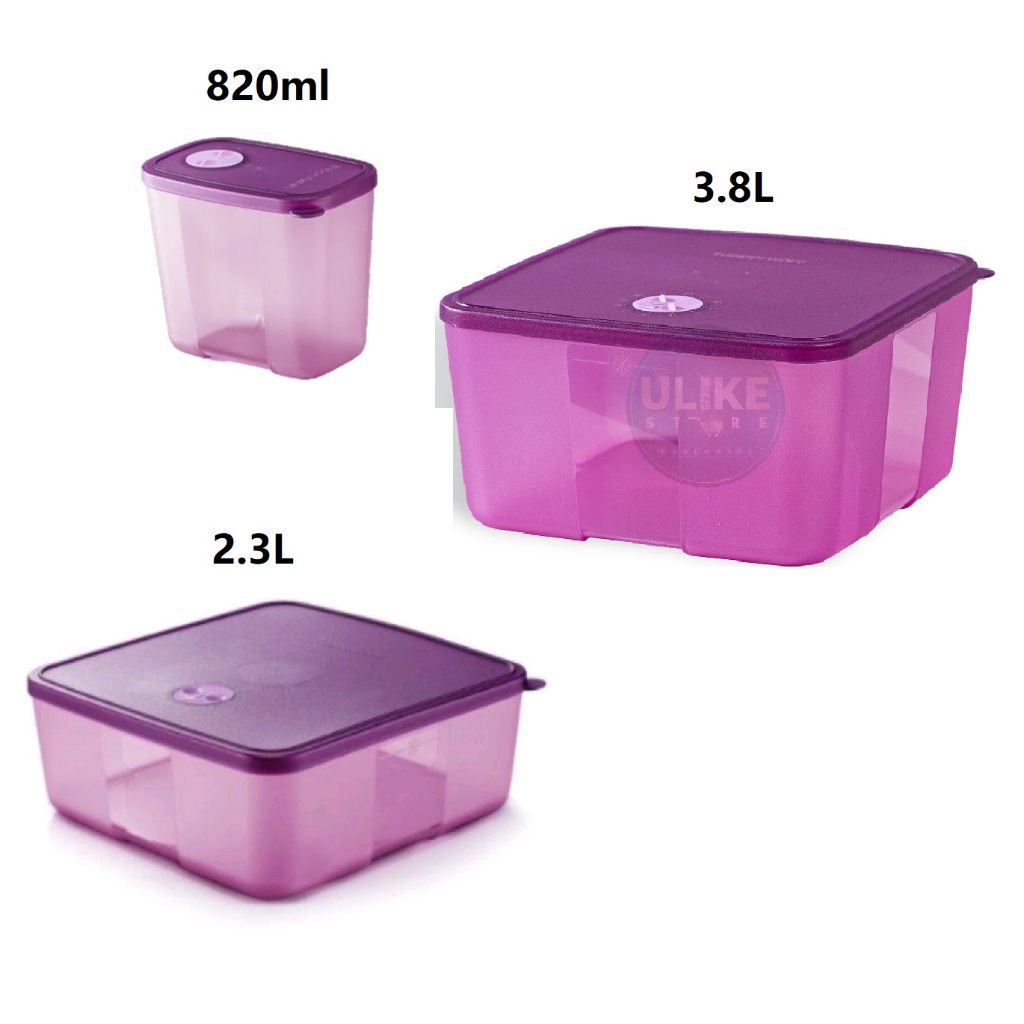 Tupperware FreezerMate Square 2.3L/ 3.8L with Dial /Deep Pocket 820ml With Dial Freezer Safe ...