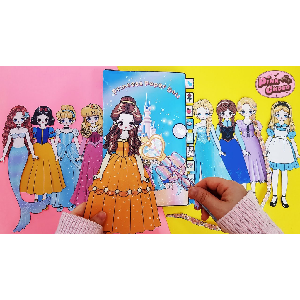 PDF] Paper Doll Disney Princess Printable Preschool Kids Activity ...