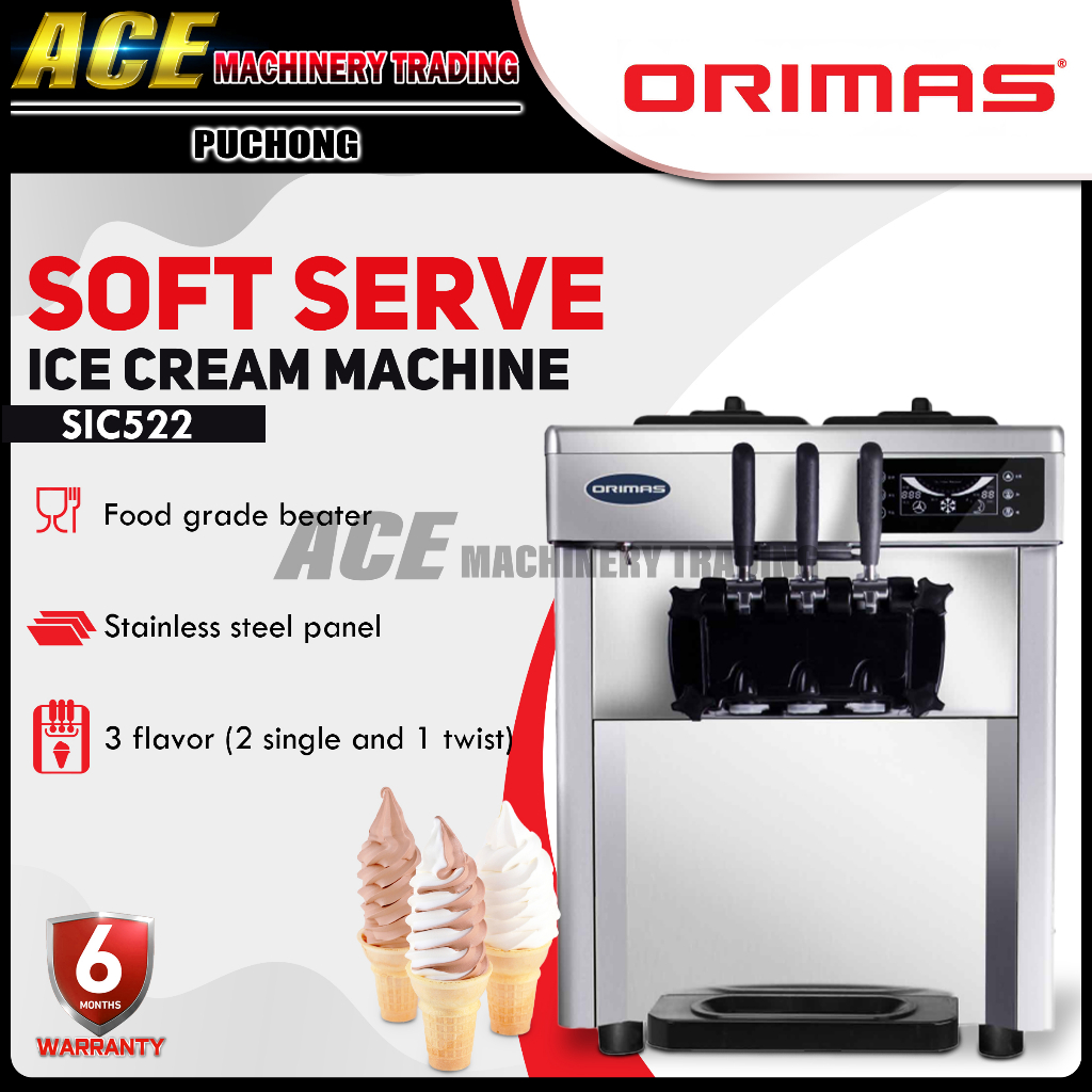 [ ORIMAS ] Commercial Soft Serve Machine/Ice Cream Machine - SIC522 ...