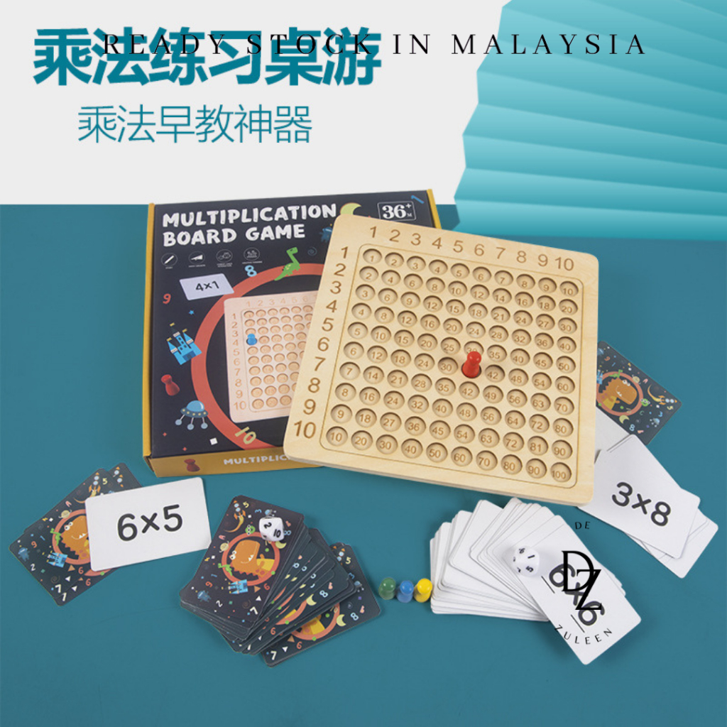 【READY STOCK】Multiplication Table Montessori Maths Toys Wooden Number ...