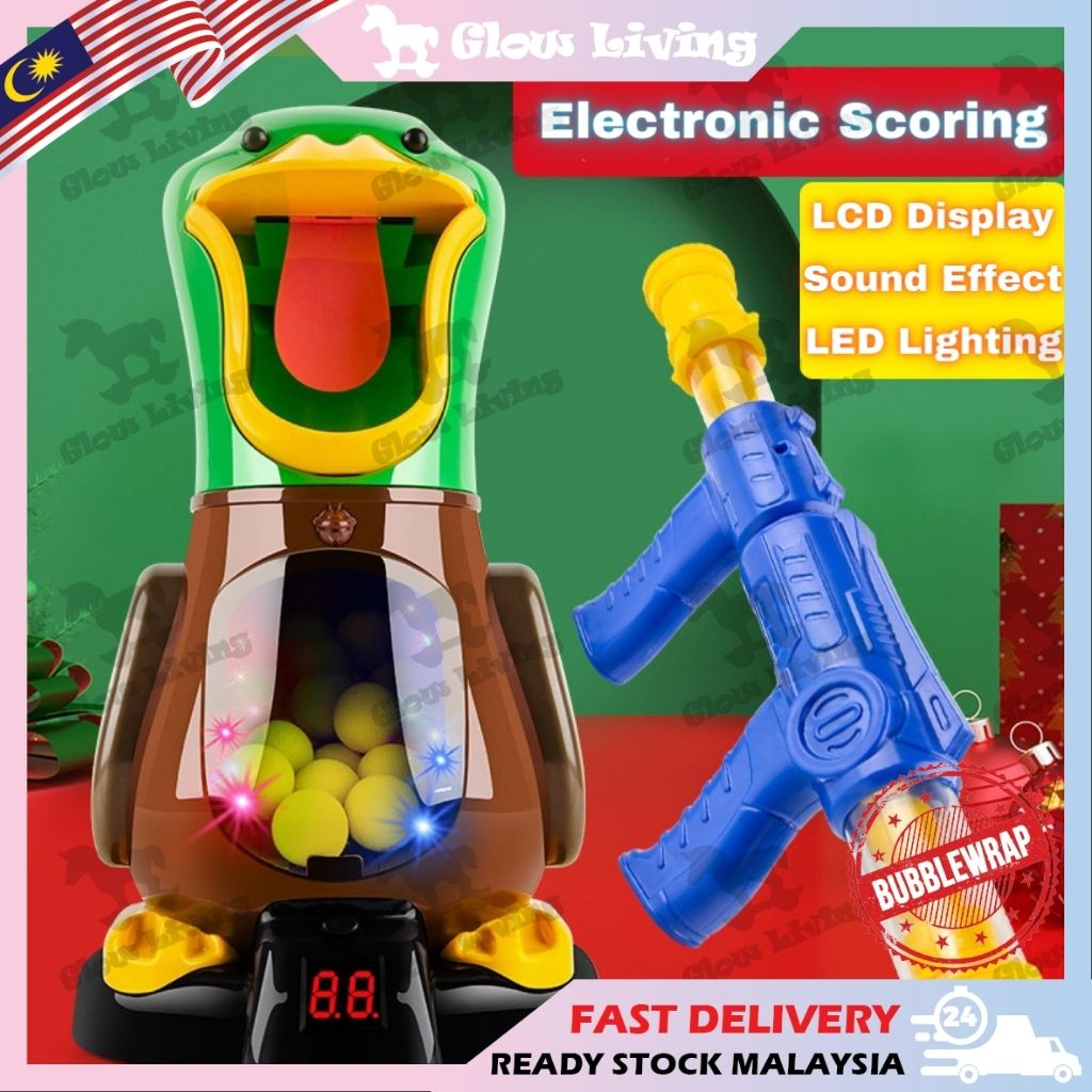 Shoot the Duck Soft Bullet Shooting Toy Gun Children's Air-Powered EVA ...