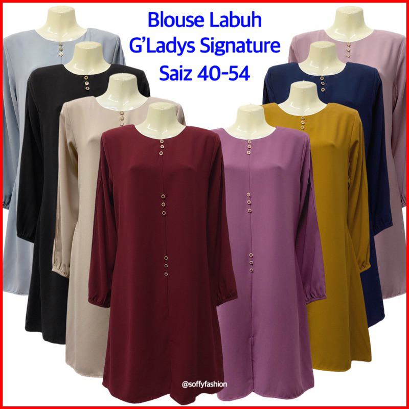 COLOR PART 1: BLOUSE GLADYS SIGNATURE LABUH TUNIC WOMEN CLOTHING LONG ...