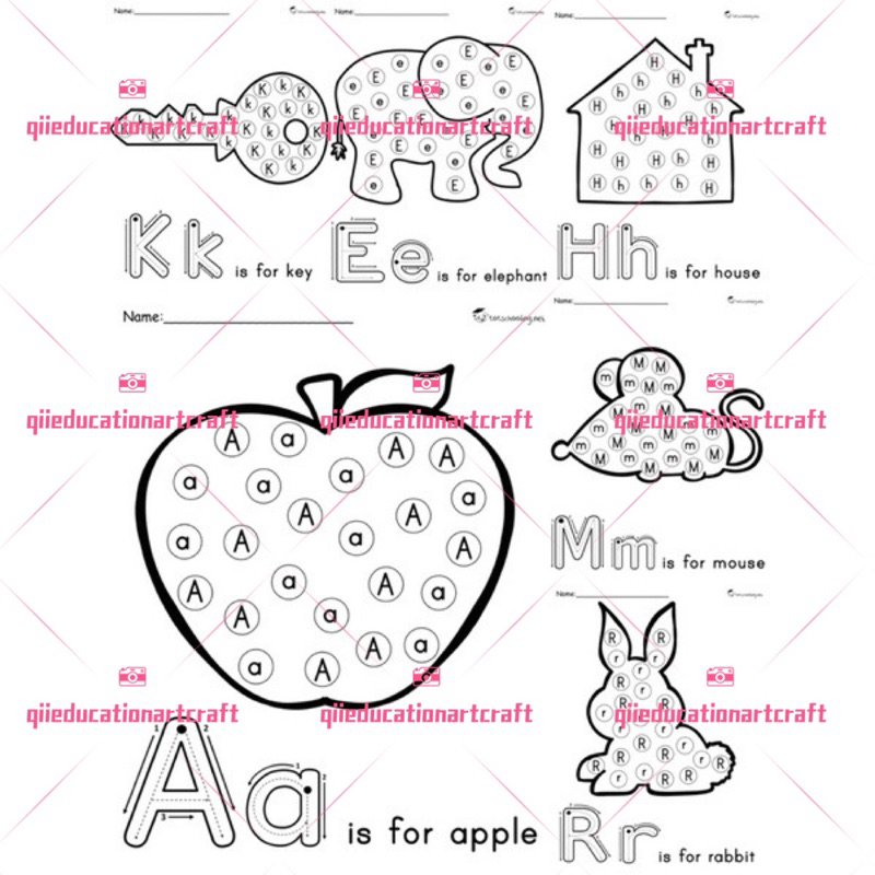 Preschool Printable Alphabet (A-Z) Do-a-Dot Alphabet Colouring Activity ...